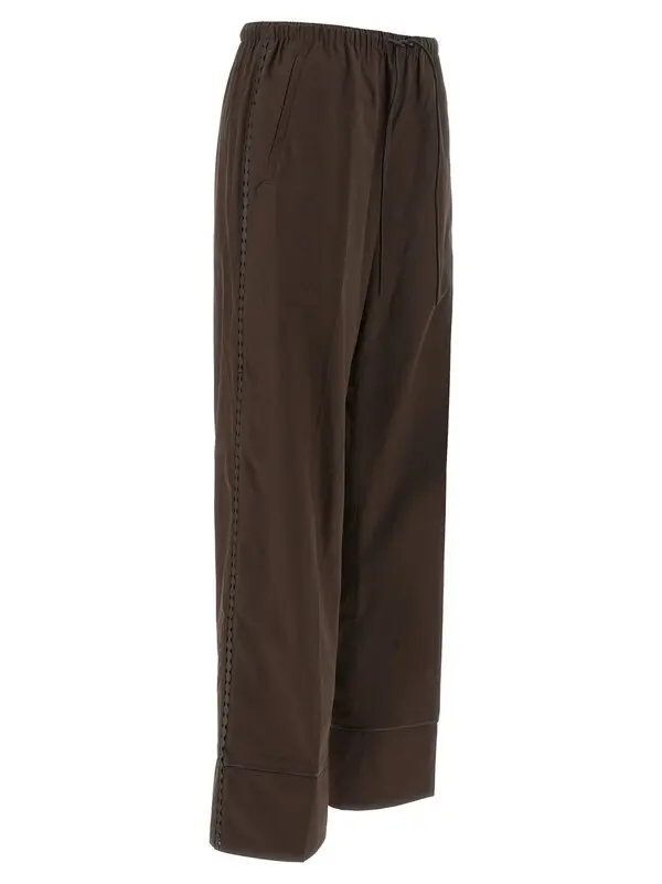 YVES SALOMON Leather Insert Pants