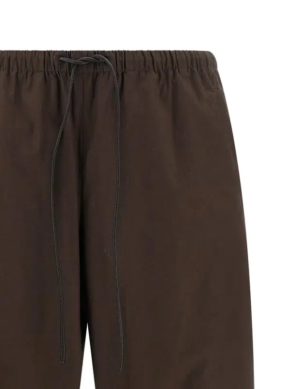 YVES SALOMON Leather Insert Pants - Brown