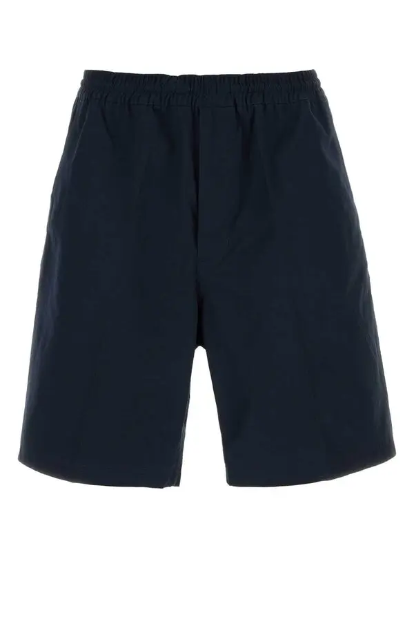 Prada Dark Poplin Bermuda Shorts - Blue