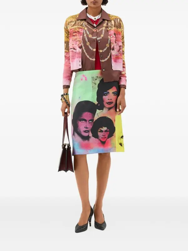 Versace Printed Silk Cardigan
