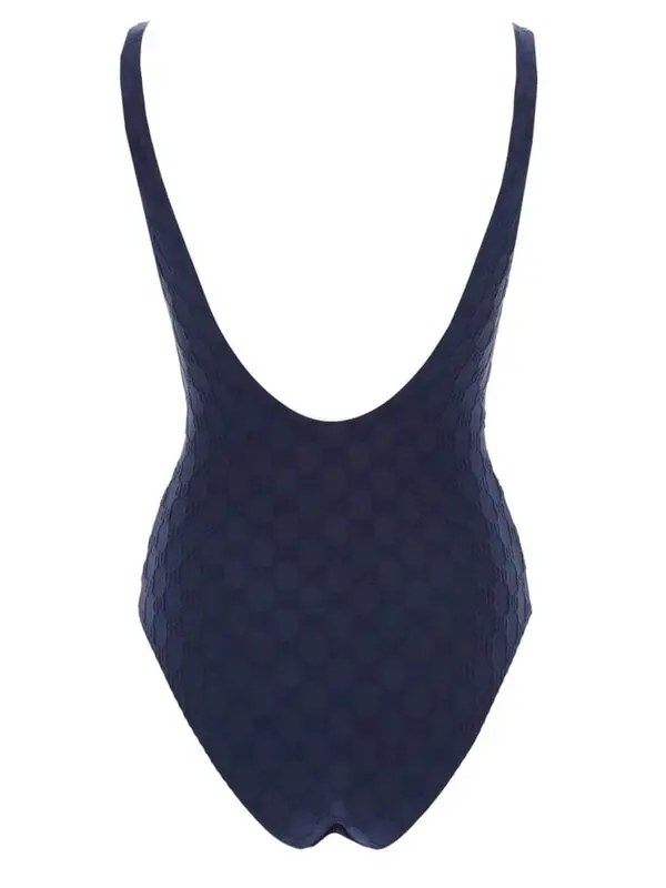 Gucci Gg Weave One Piece Swimsuit - Blue