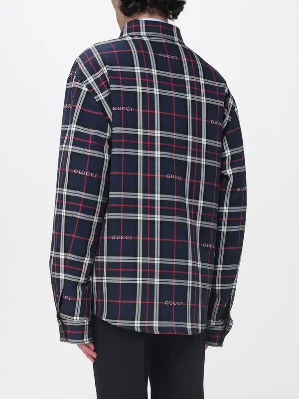 Gucci Cotton Plaid Logo Jacket
