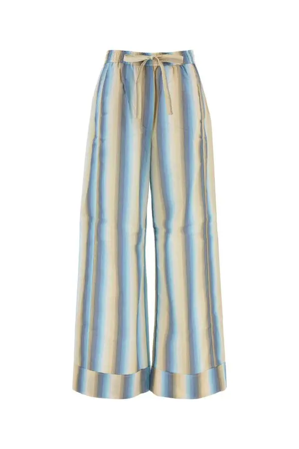 GANNI Embroidered Cotton Pyjama Pant - Multicolor