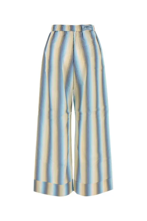 GANNI Embroidered Cotton Pyjama Pant - Multicolor