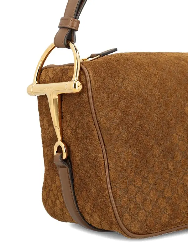 Gucci Half Horsebit Medium Leather Shoulder Bag