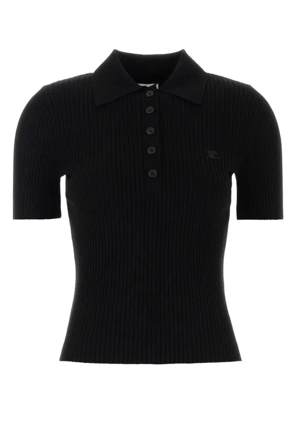 COURREGES Viscose Blend Polo Shirt