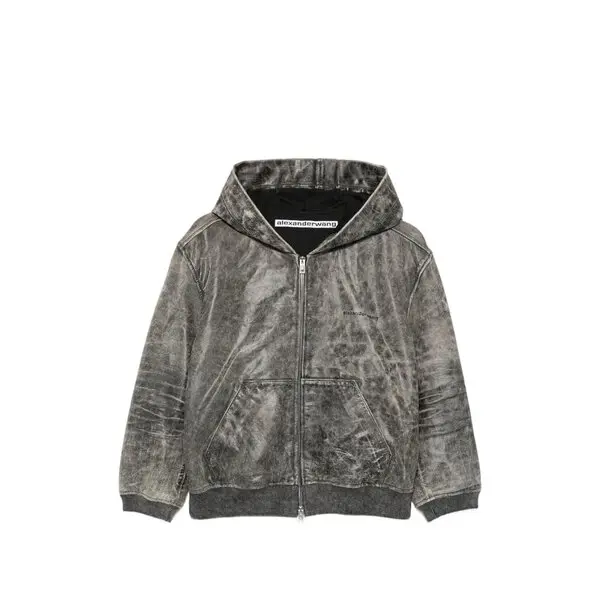 Alexander Wang Grey Jackets Leather Jackets