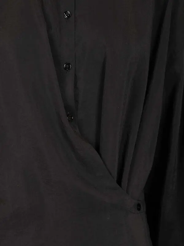 LEMAIRE Twisted Silk Blend Shirt Dress - Gray