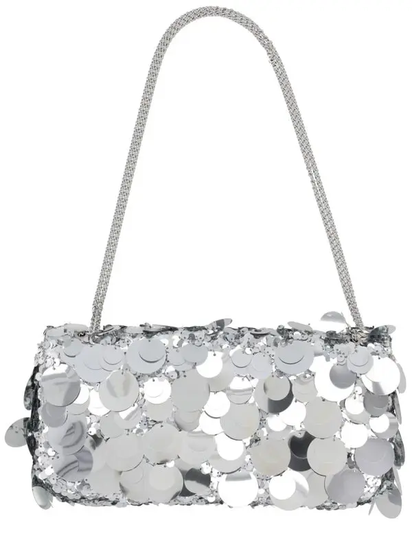 Rabanne Borsa Sparkle Baguette - Silver