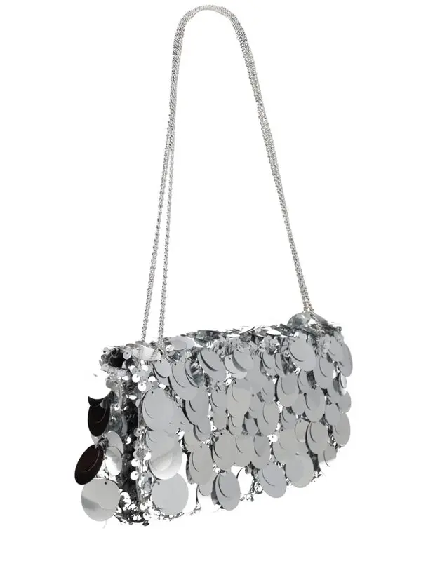 Rabanne Borsa Sparkle Baguette - Silver