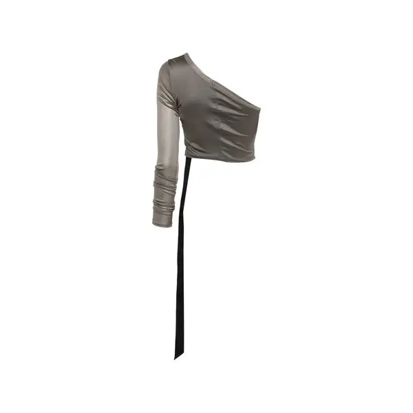 Rick Owens One-shoulder Cropped Top - Gray