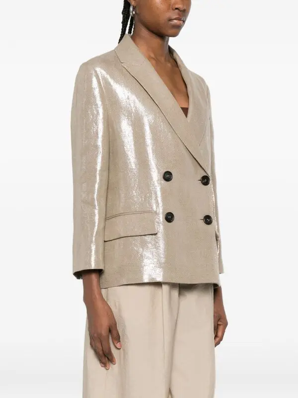 Brunello Cucinelli Linen Double-breasted Jacket