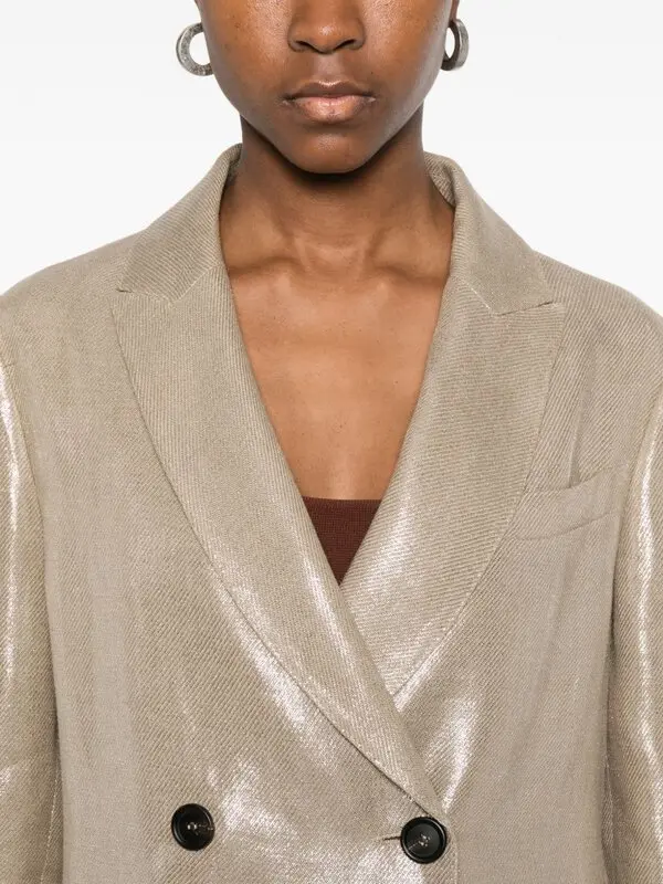 Brunello Cucinelli Linen Double-breasted Jacket
