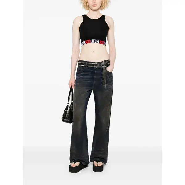 DIESEL® Crew Neck Sleeveless Logo Underband Top