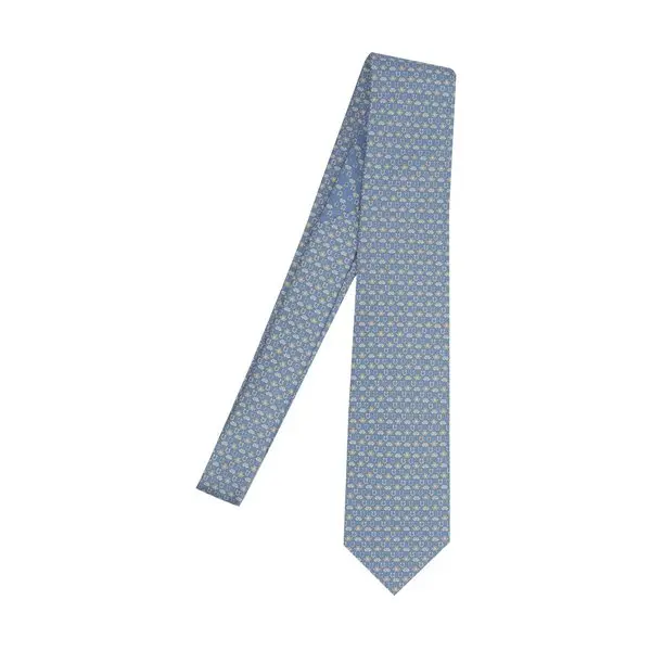 FERRAGAMO Frog Print Silk Tie
