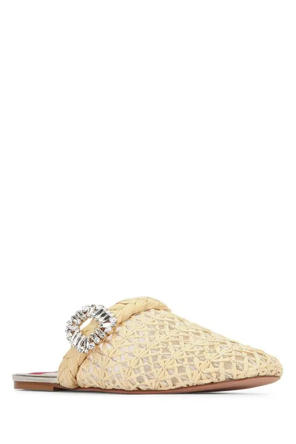 ROGER VIVIER Bab Viv Strass Buc Raffia Sling