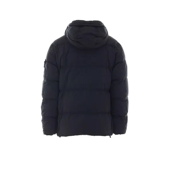 Stone Island Garment Dyed Crinkle Reps Logo Down Jacket
