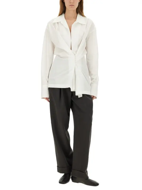 Dries Van Noten Wool Tailored Trousers - Gray