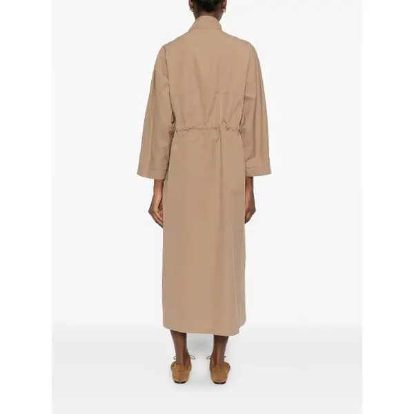 Brunello Cucinelli High Neck Day Dress - Cream