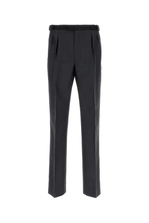 Prada Charcoal Mohair Blend Pant - Gray