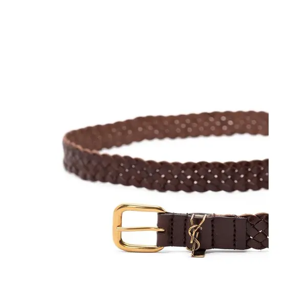 Saint Laurent Calf Leather Braided Belt