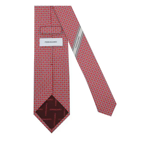 FERRAGAMO Link Stampa Silk Tie