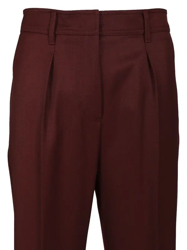 Max Mara Wool Gabardine Trousers