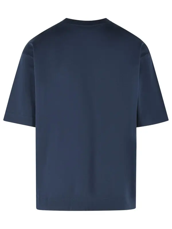 Dries Van Noten Heso' Navy Cotton T-shirt