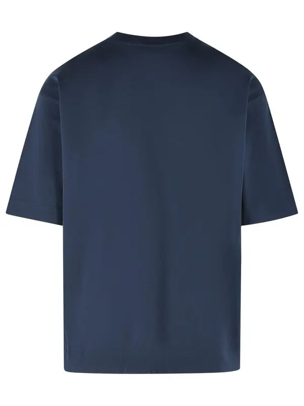 Dries Van Noten Heso' Navy Cotton T-shirt - Blue