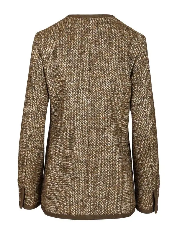 GOLDEN GOOSE Long Boxy Tweed Blazer