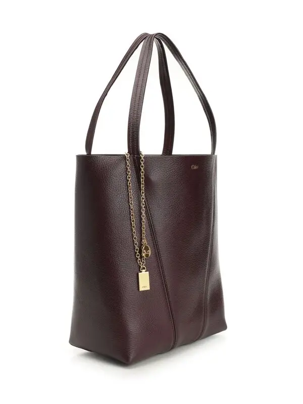 Chloé Spin Large Hammered Leather Tote Bag - Multicolor