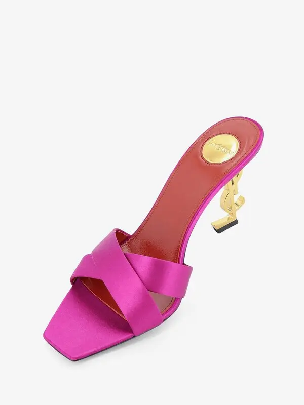 Saint Laurent Opyum Satin Sandals - Multicolor