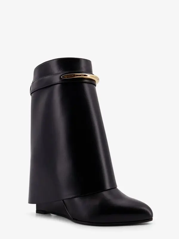 Givenchy Shark Leather Boots - Black