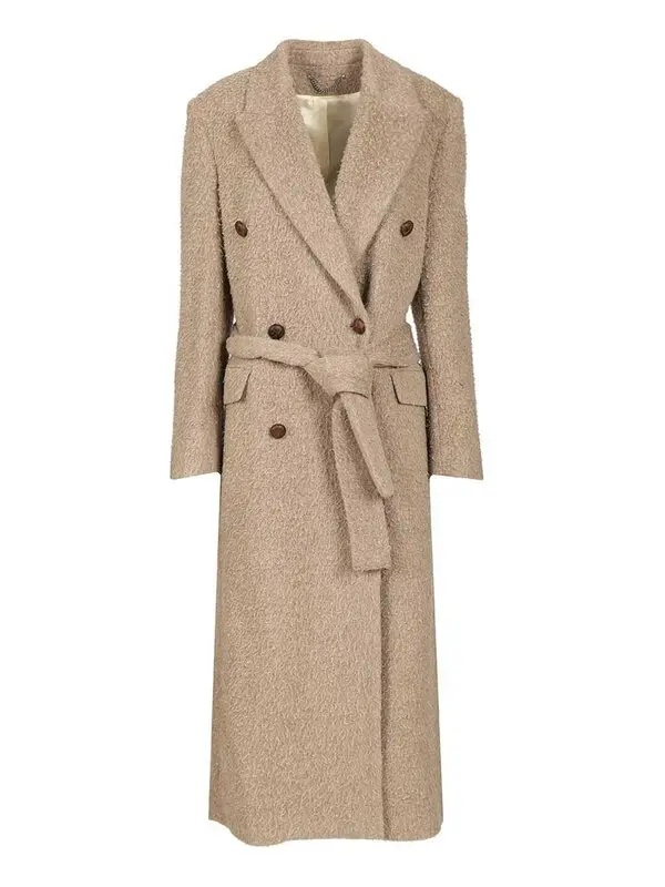 GOLDEN GOOSE Journey Collection Double-breasted Coat - Cream