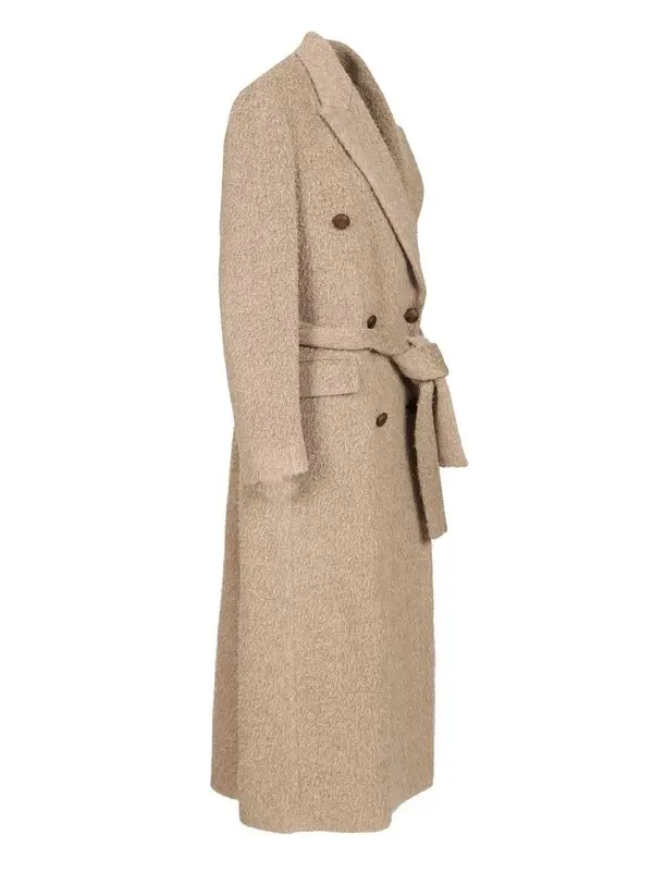 GOLDEN GOOSE Journey Collection Double-breasted Coat - Cream