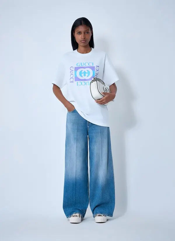 Gucci Wide-leg Five-pocket Jeans