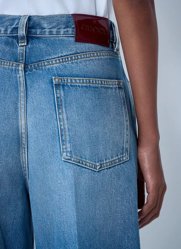 Gucci Wide-leg Five-pocket Jeans
