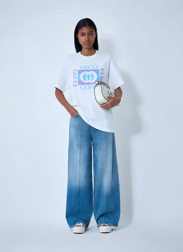 Gucci Wide-leg Five-pocket Jeans