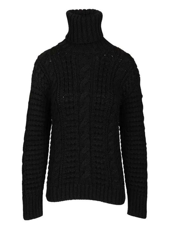 Moncler Virgin Wool Sweater - Black