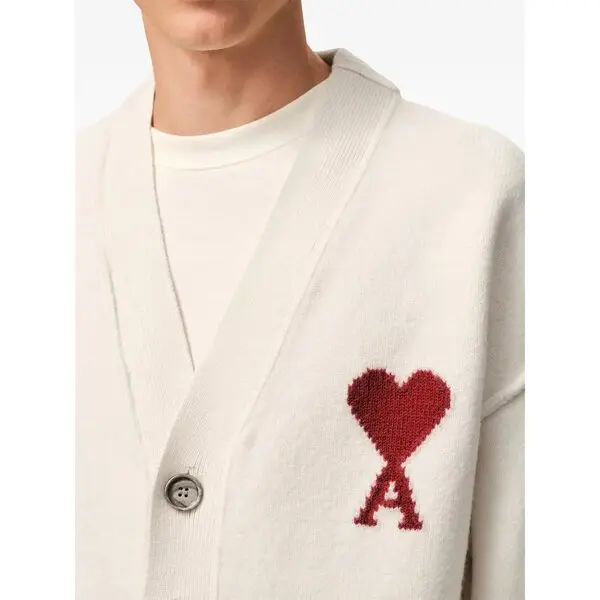 AMI Paris Wool De Coeur Cardigan