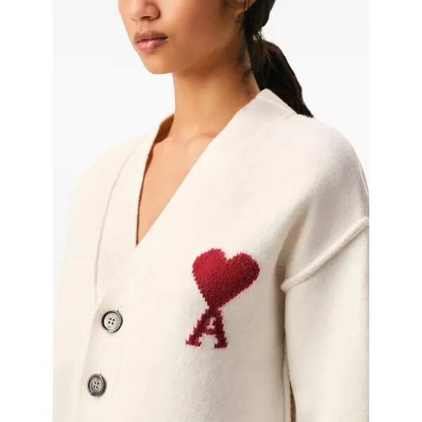 AMI Paris Wool De Coeur Cardigan
