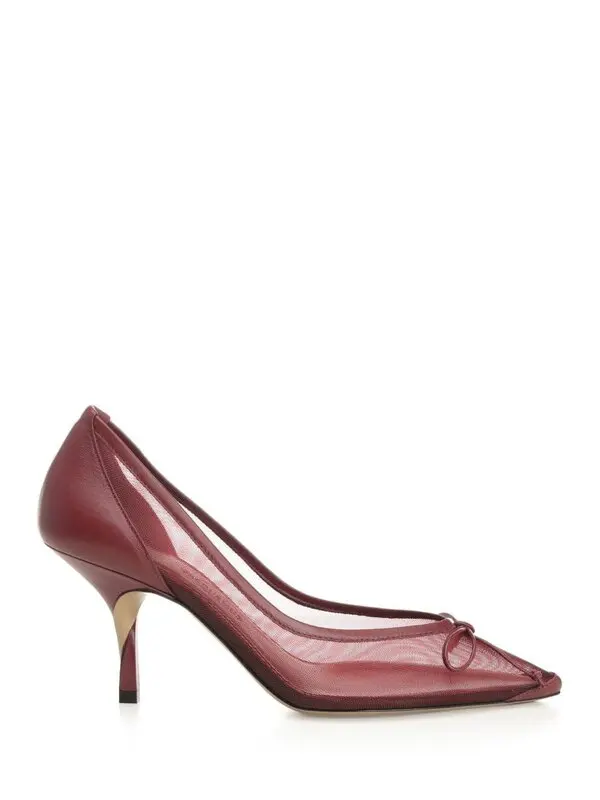 Jacquemus Leather And Mesh Décolleté Tourni - Multicolor