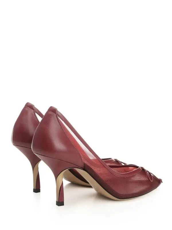 Jacquemus Leather And Mesh Décolleté Tourni - Multicolor