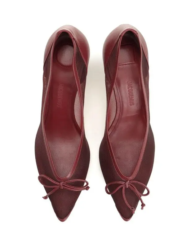 Jacquemus Leather And Mesh Décolleté Tourni - Multicolor