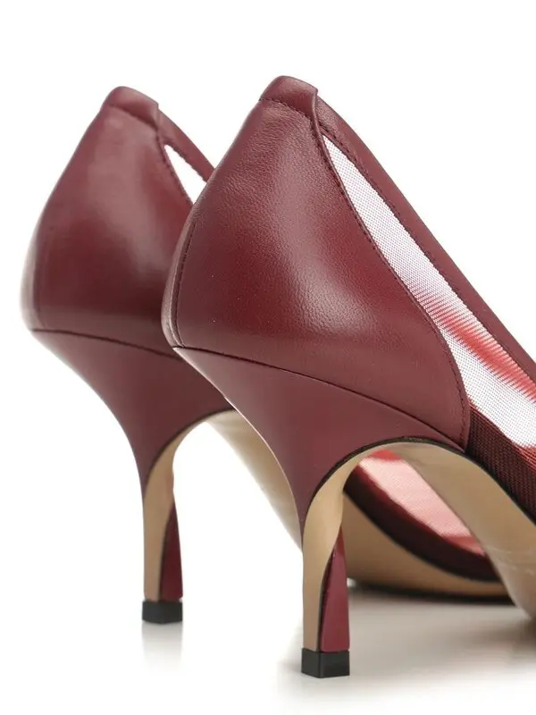 Jacquemus Leather And Mesh Décolleté Tourni - Multicolor