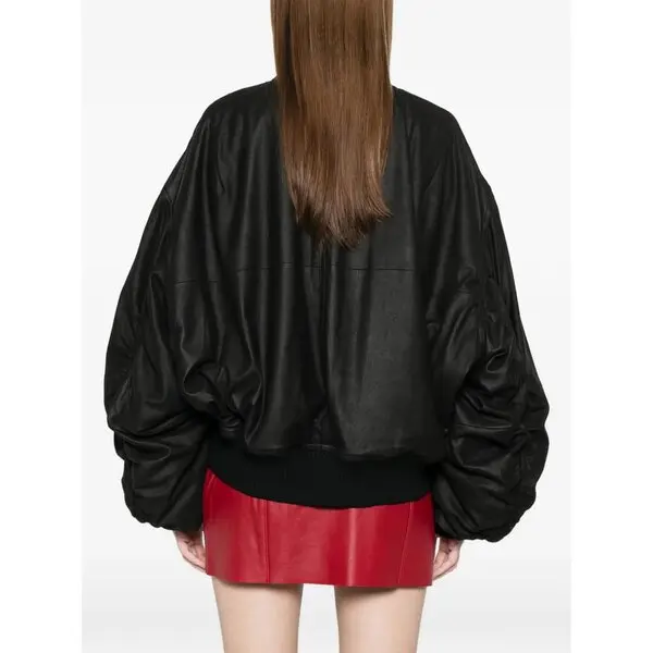 Rick Owens Lambskin Bomber Jacket - Black