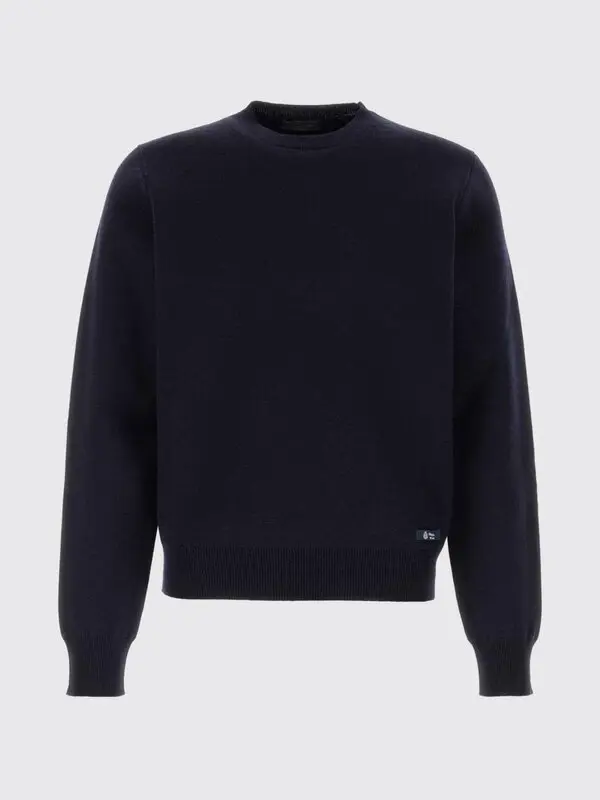 Prada Virgin Wool Blend Crewneck Pullover - Blue