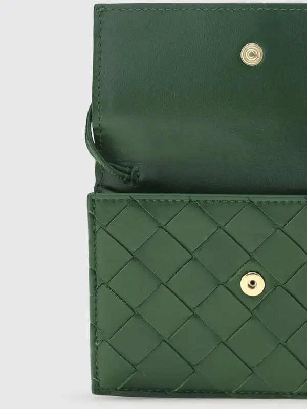 Bottega Veneta Andiamo Intrecciato Lambskin Zipped Card Holder