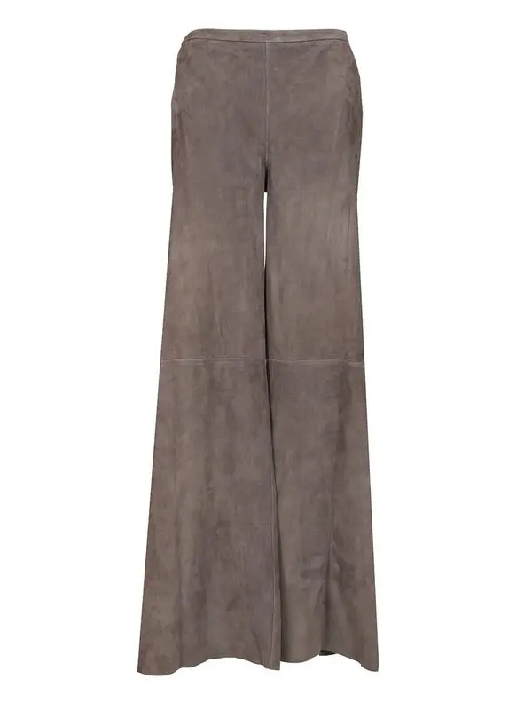 FORTE_FORTE Lightweight Suede Trousers - Gray
