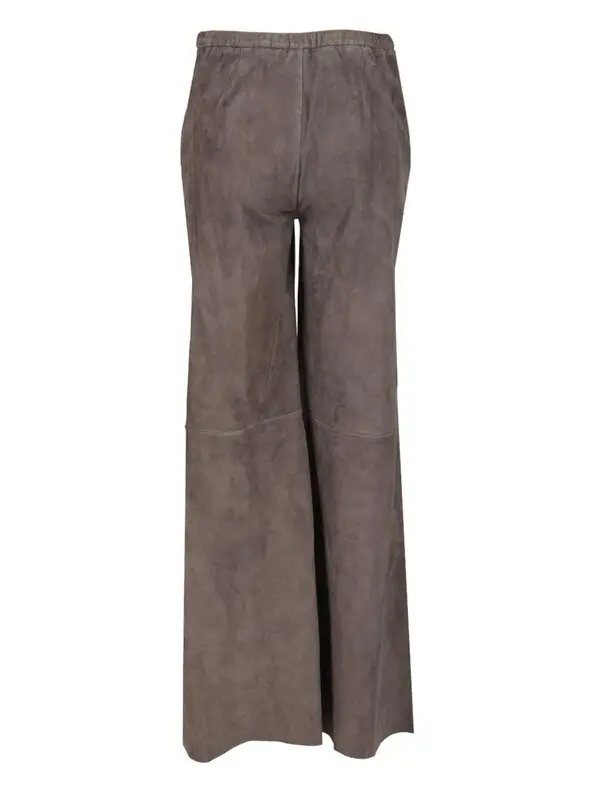 FORTE_FORTE Lightweight Suede Trousers - Gray